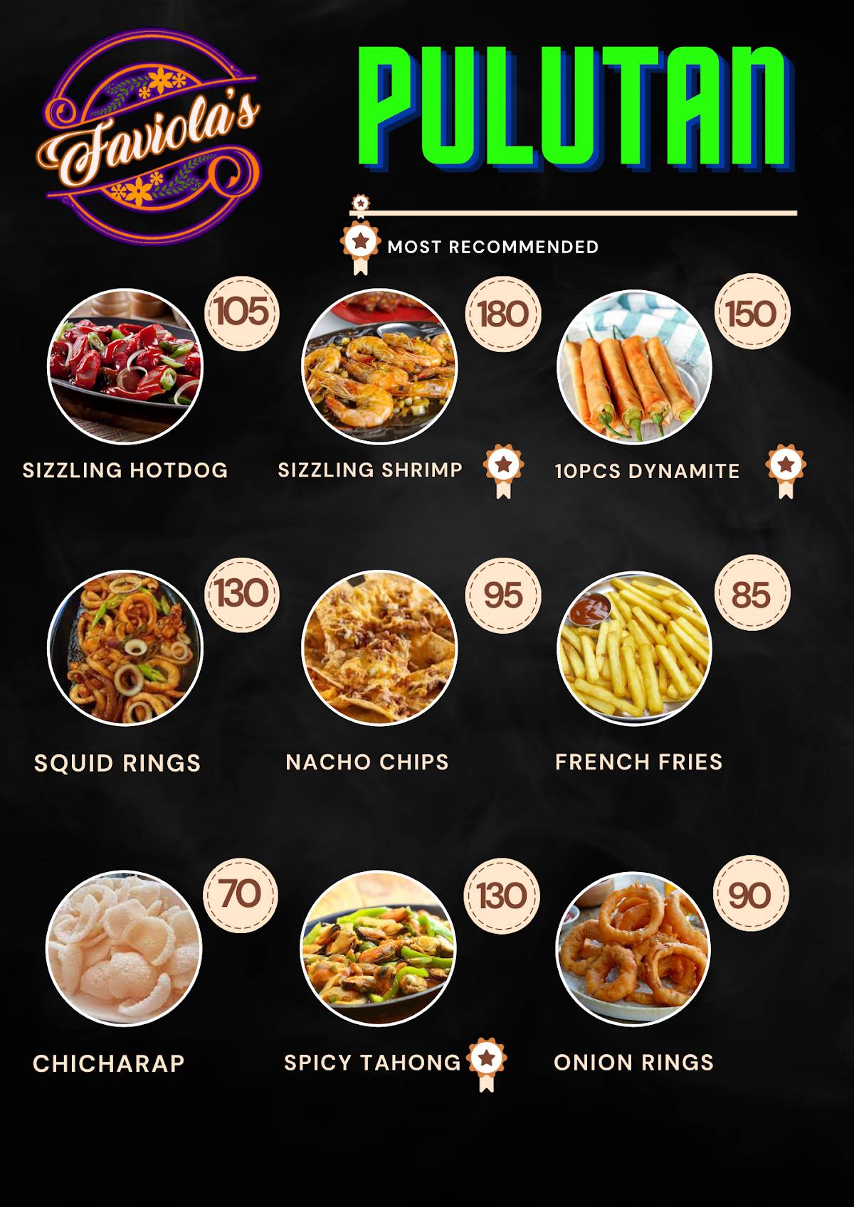 Menu at Inumin Manila - Buenavista 1 - General Trias, General Trias