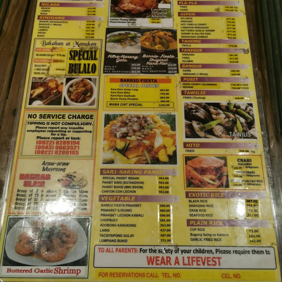 Menu at Isdaan Floating Restaurant, Bay