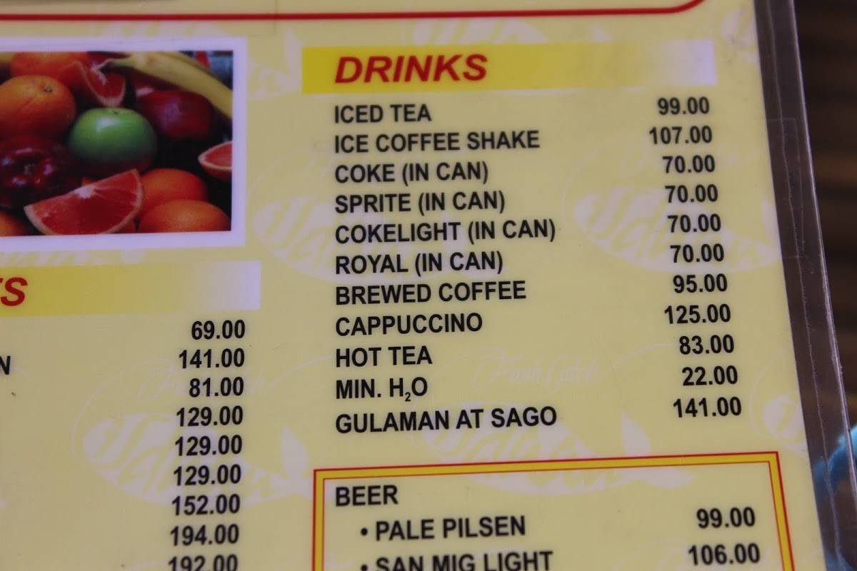 Menu at Isdaan Floating Restaurant, Bay