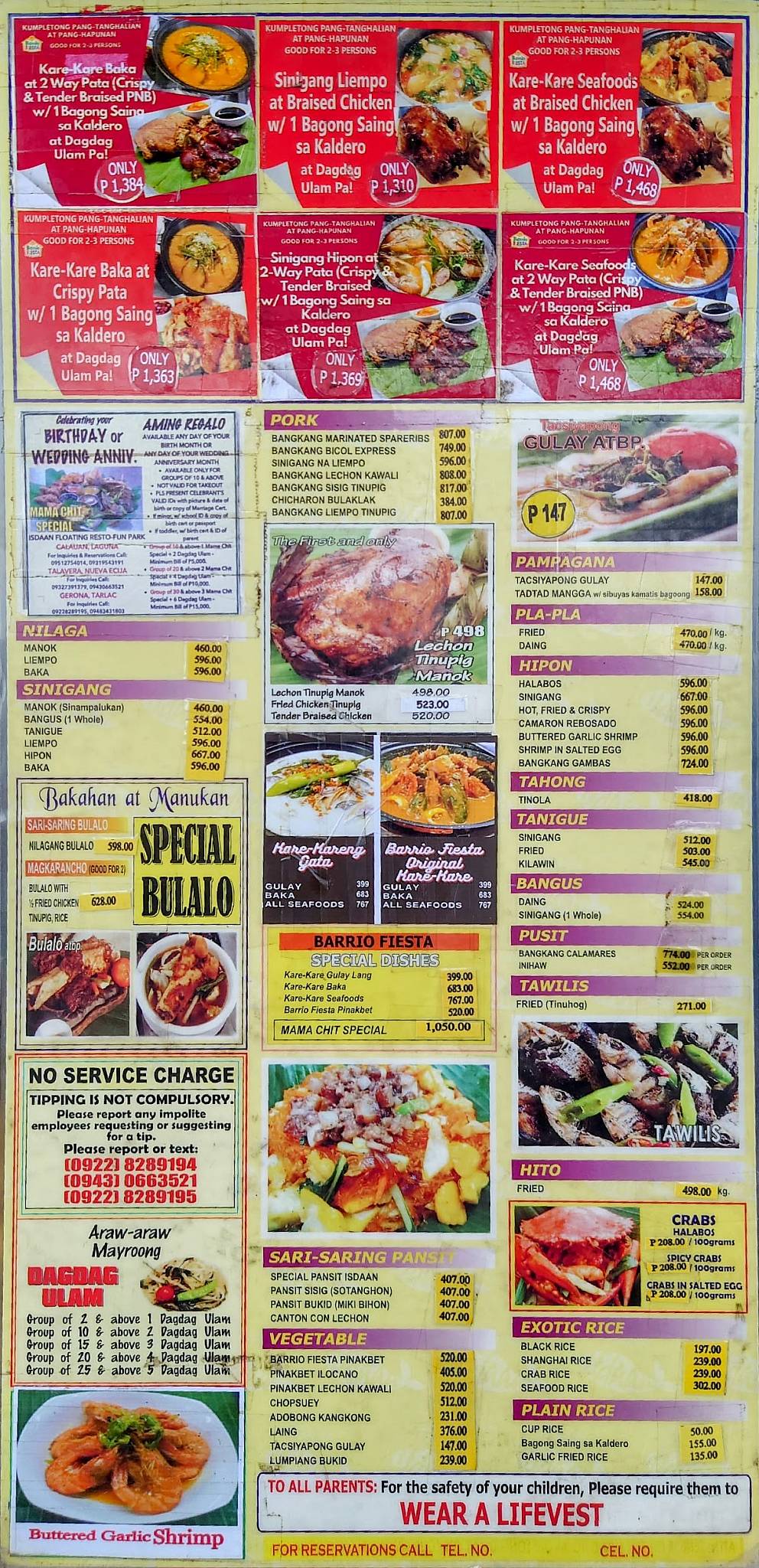 Menu at Isdaan Floating Restaurant, Bay