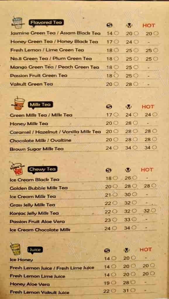 Menu at Koi Cafe, Jakarta, Senayan City