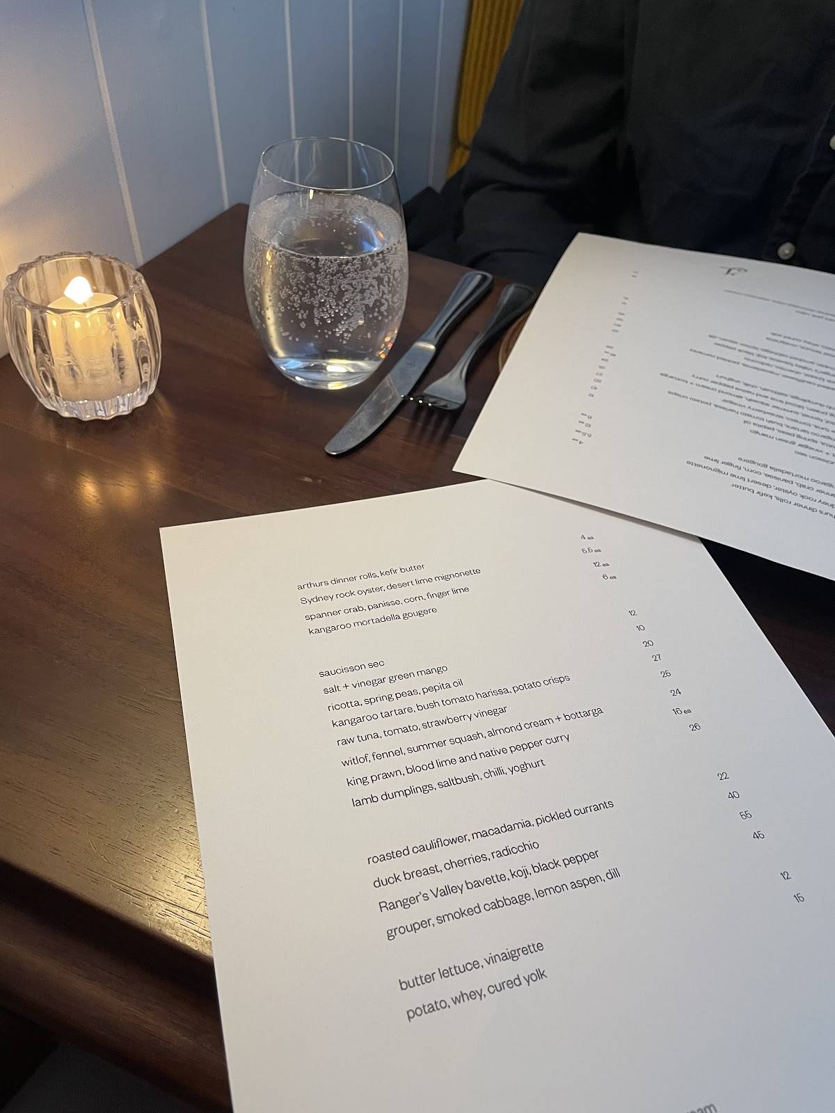 Menu at Jane Surry Hills restaurant, Surry Hills
