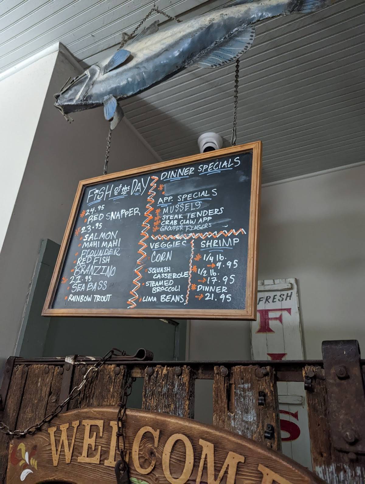Menu at Jim Shaw's Seafood Grill restaurant, Macon