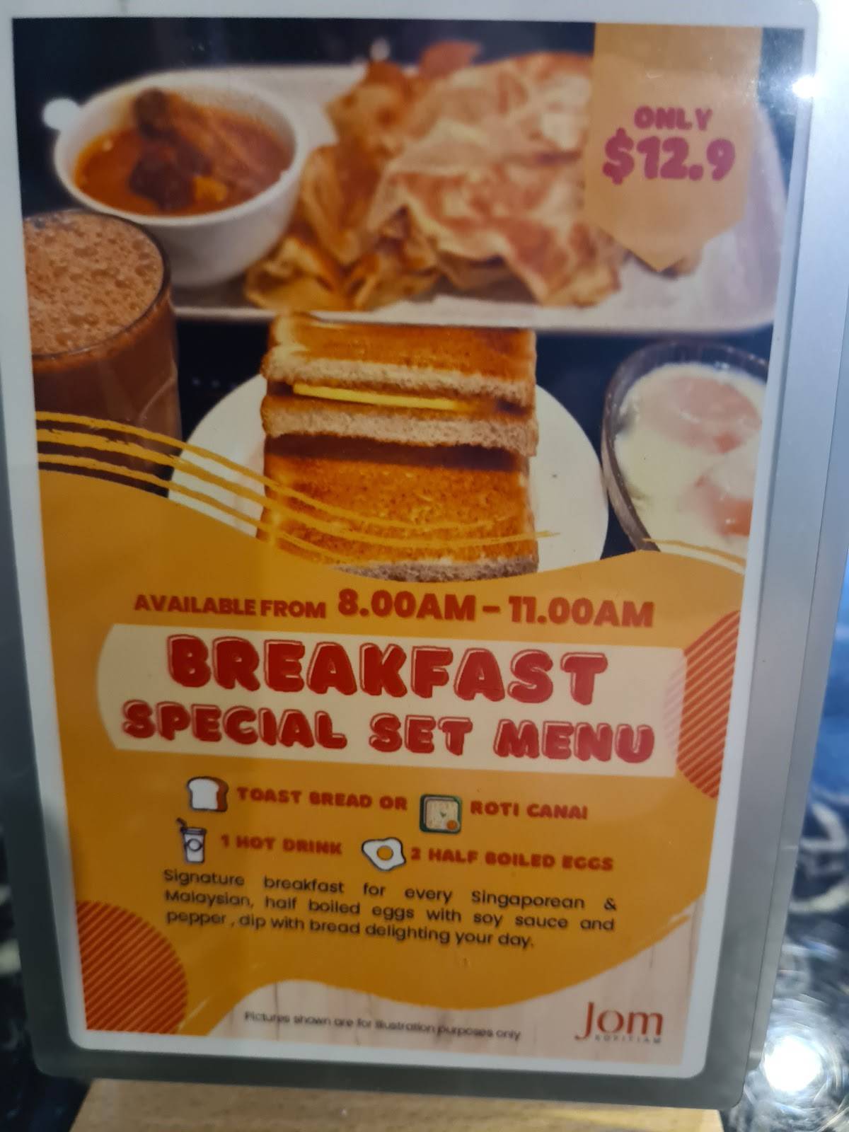 Menu at Jom Kopitiam Perth restaurant, Perth