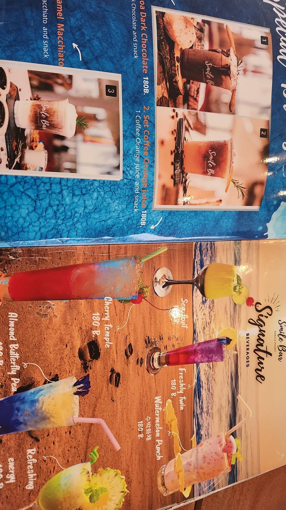 Menu at Smile Bar, Kamala, 97/85 ถนนหน้าหาดกมลา ซอยโรงพักกมลา