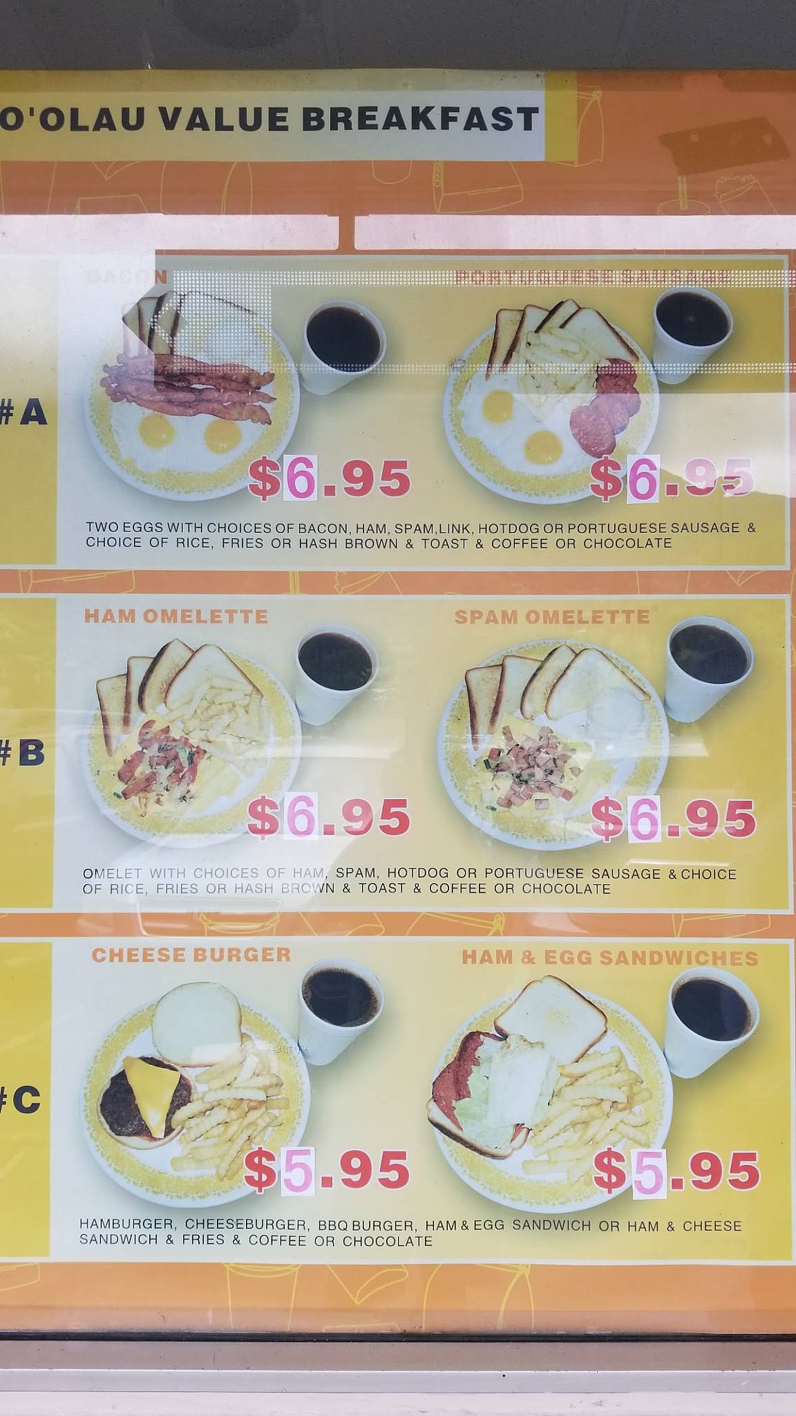 Menu at Koolau Drive Inn restaurant, Kaneohe, 47-388 Hui Iwa St # 13