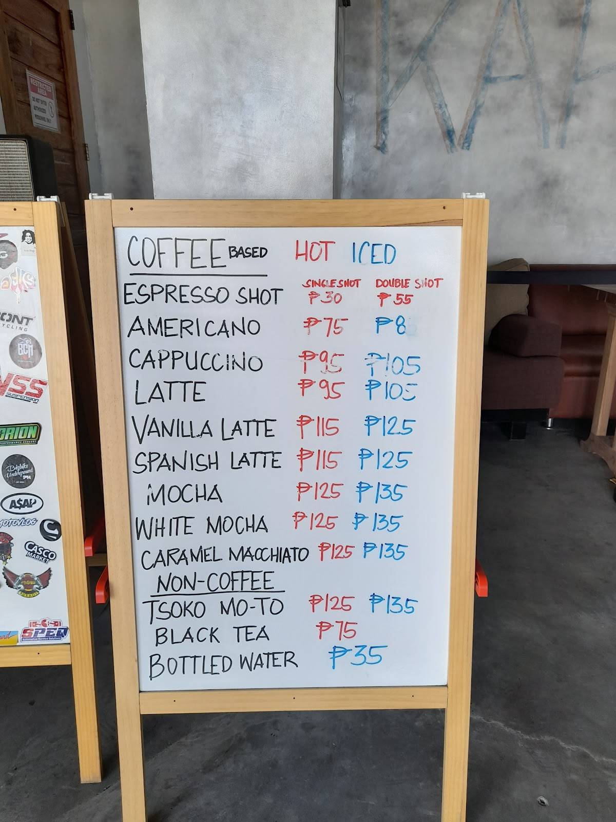 Menu at Kape Mo-To Tagaytay cafe, Tagaytay