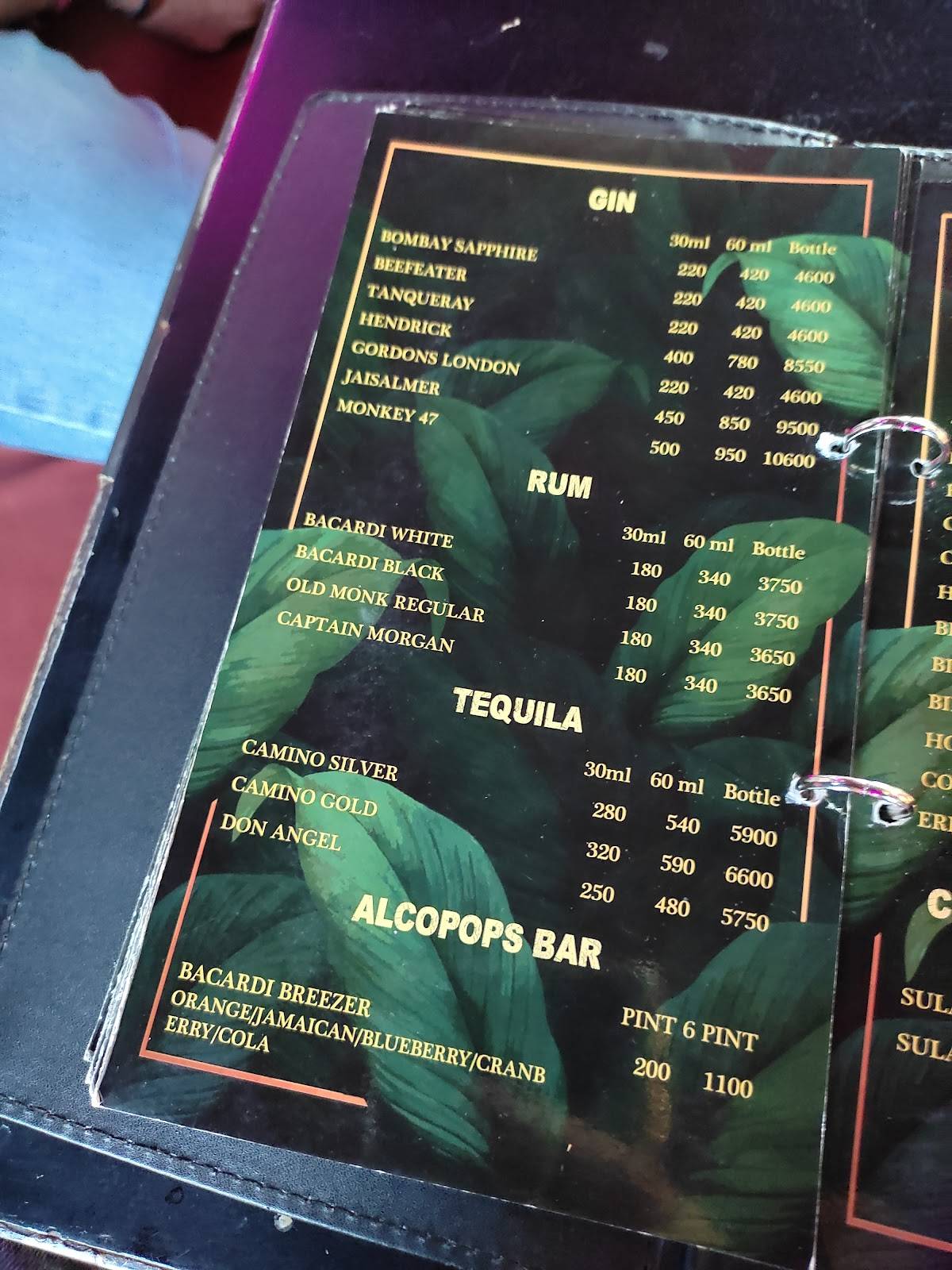 Menu at JALWA Rooftop, Kota