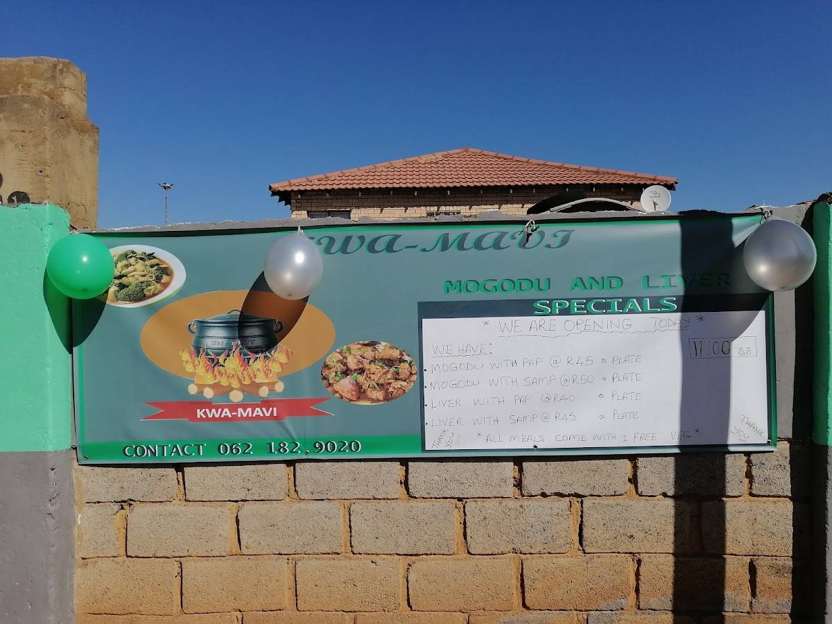 Menu at Kwa-Mavi Mogodu And Liver restaurant, Soweto