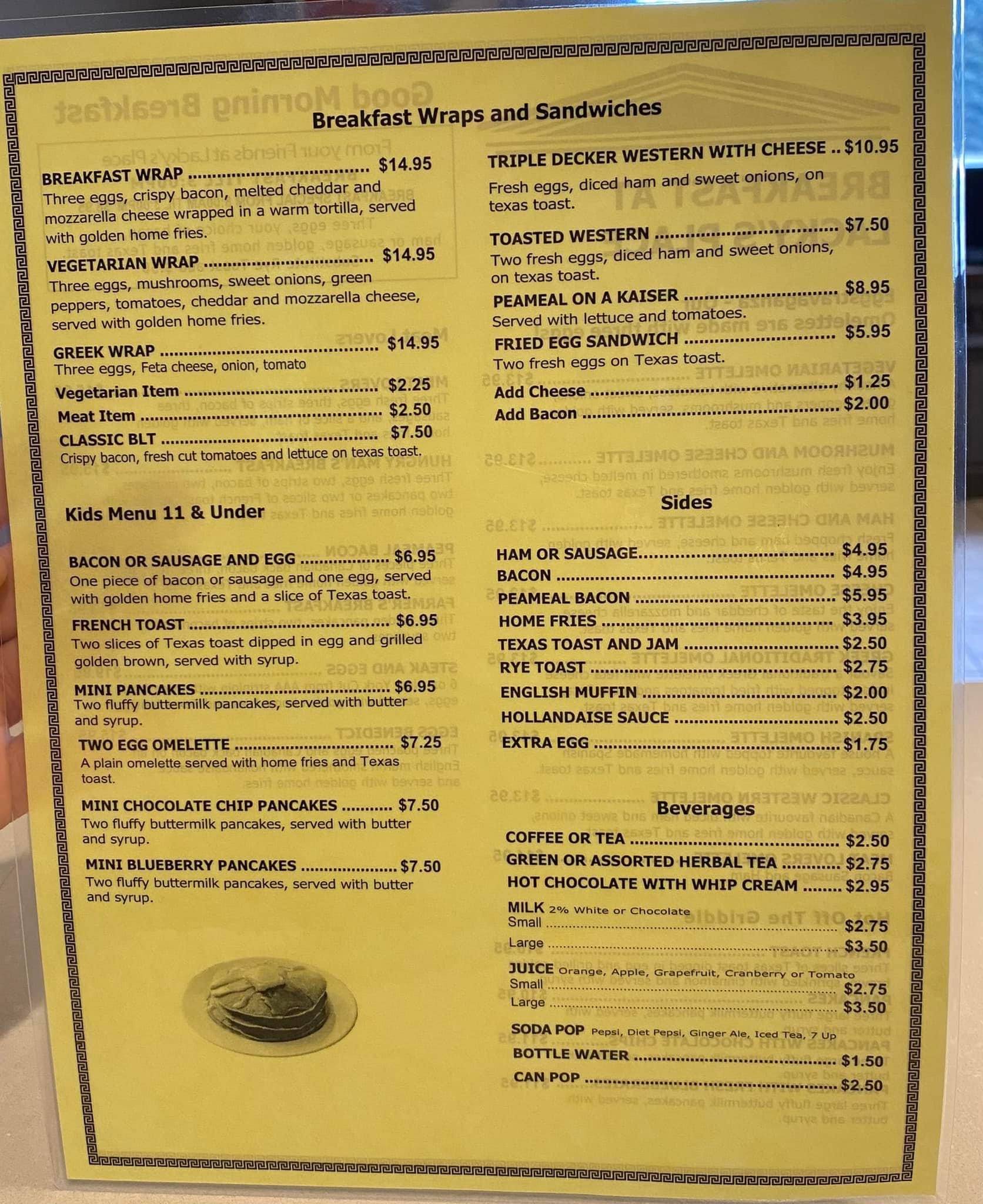 Menu at LAKI'S Family Restaurant, Smithville