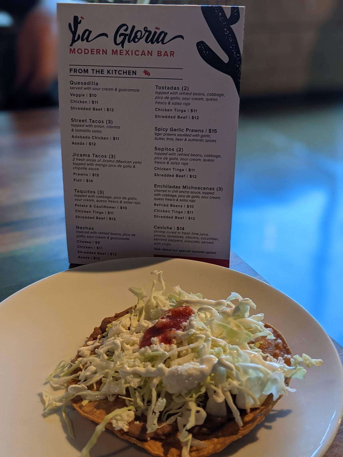 Menu at La Gloria Modern Mexican Bar, Bothell