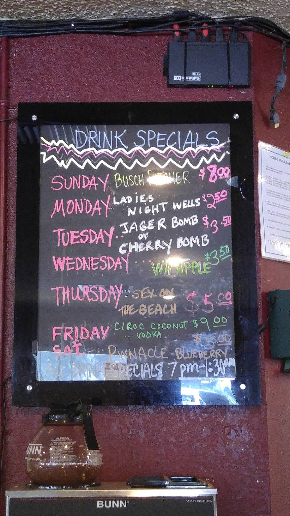 Menu at Log Cabin Bar & Grill, Lacey