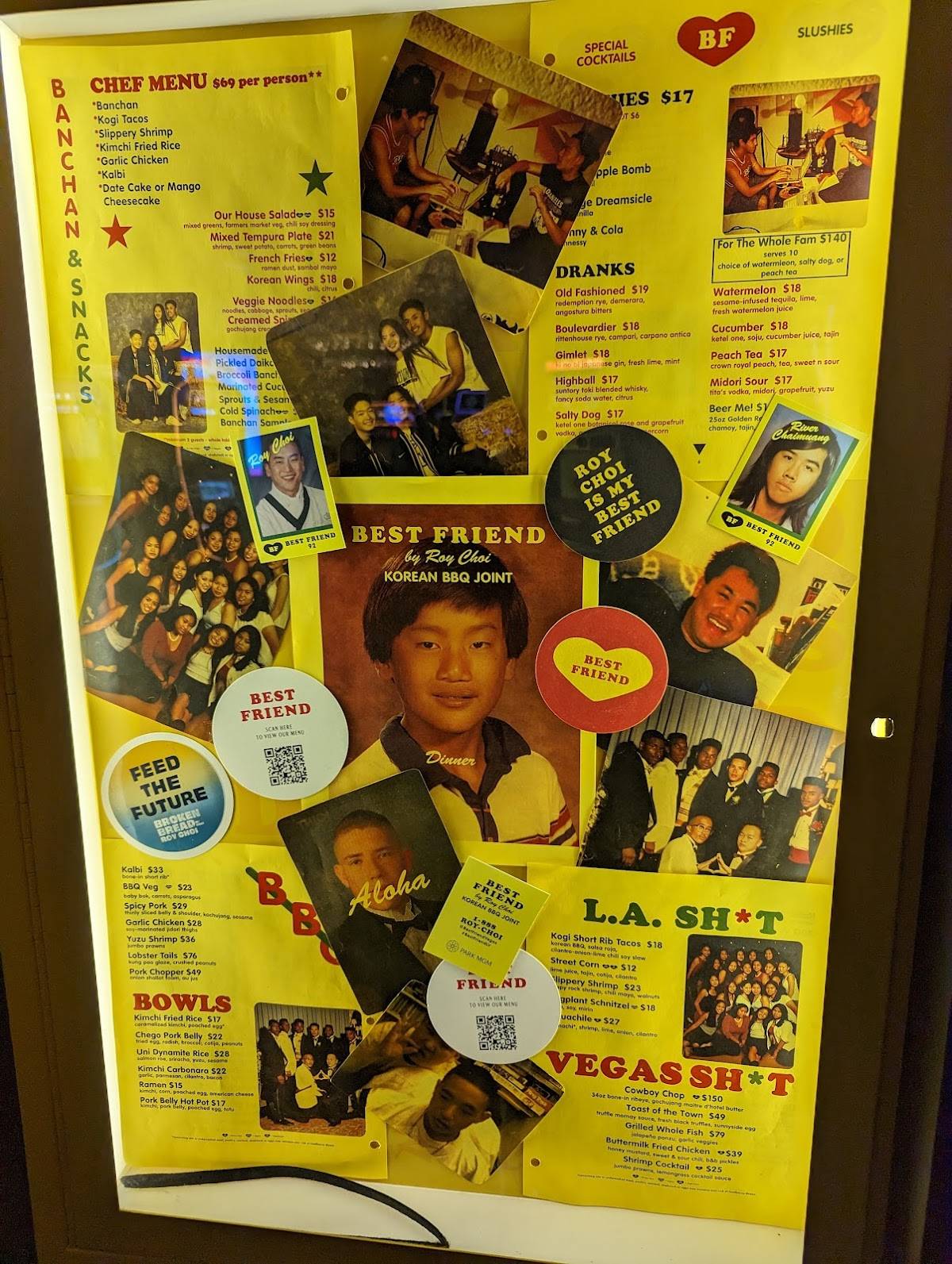 Menu at Best Friend restaurant, Las Vegas