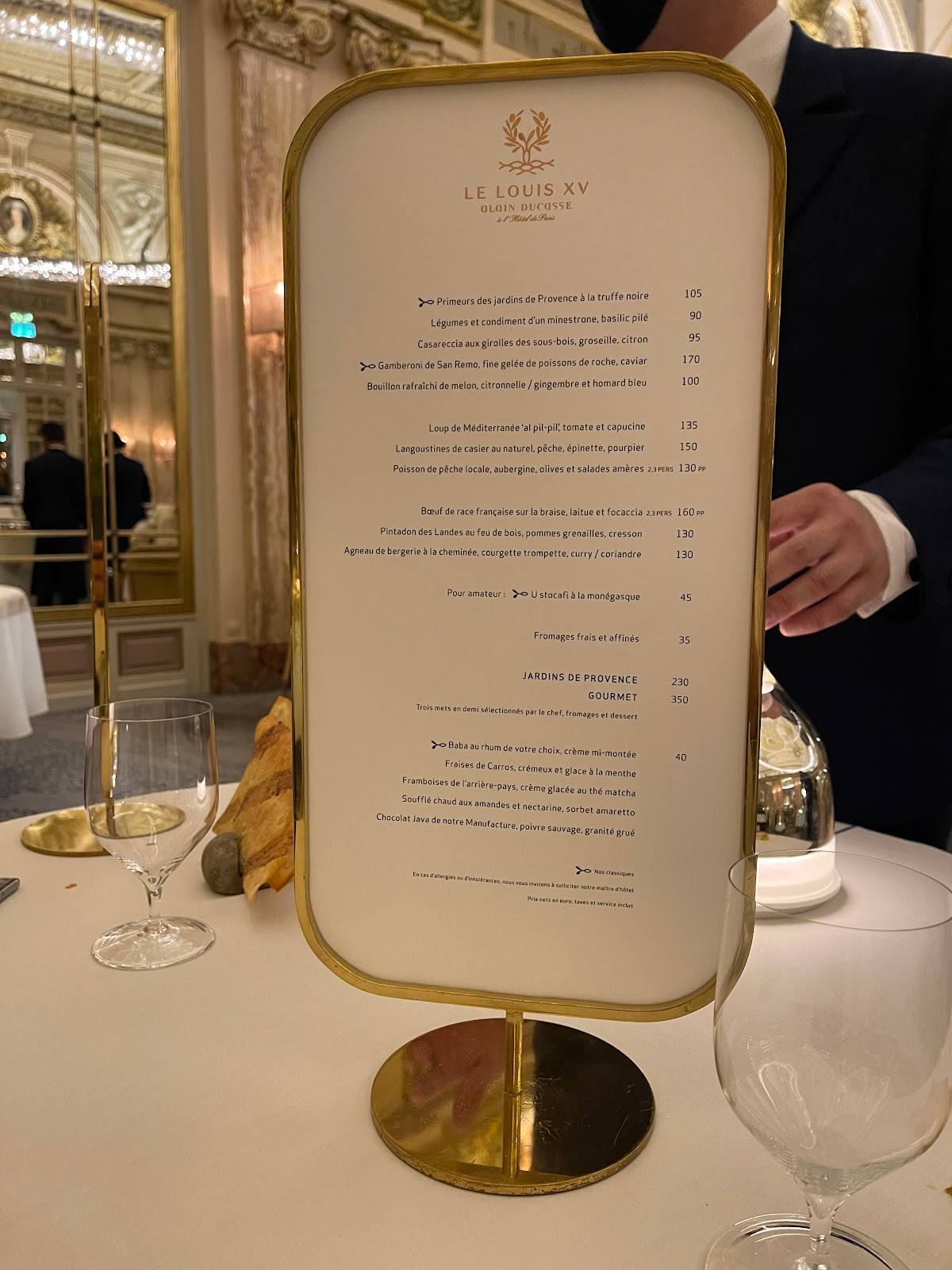 Menu at Le Louis XV - Alain Ducasse à l'Hôtel de Paris restaurant ...