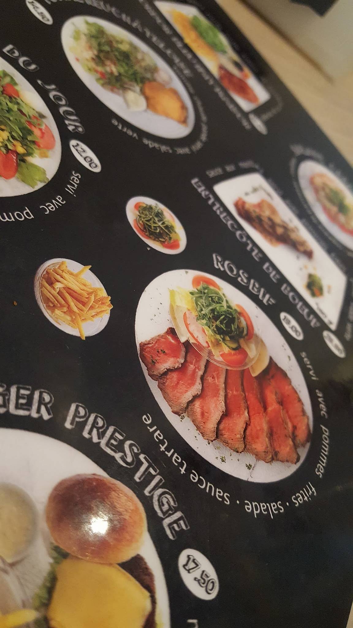 Menu da Le Prestige, Neuchâtel
