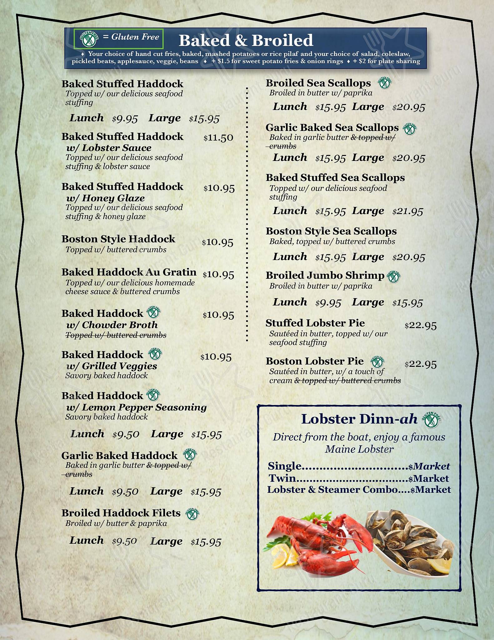 Menu at Chick-A-Dee of Lewiston restaurant, Lewiston