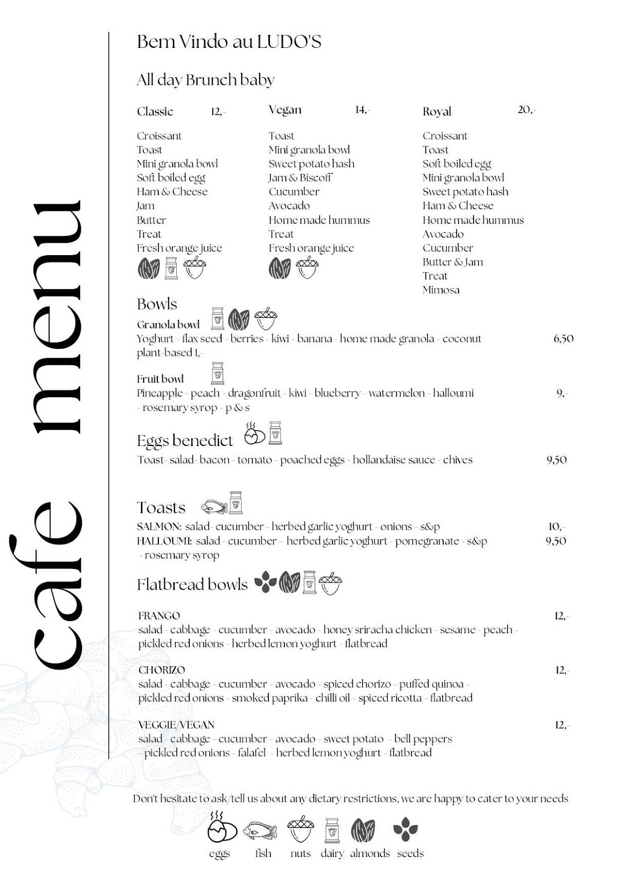 Menu em LUDO'S restaurante, Lisboa