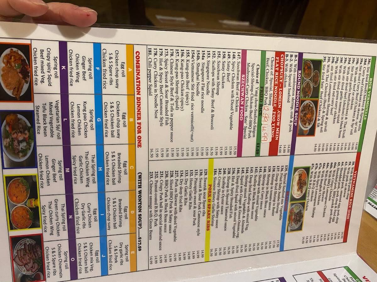 Menu at Little Saigon Restaurant, Regina, 817 Victoria Ave