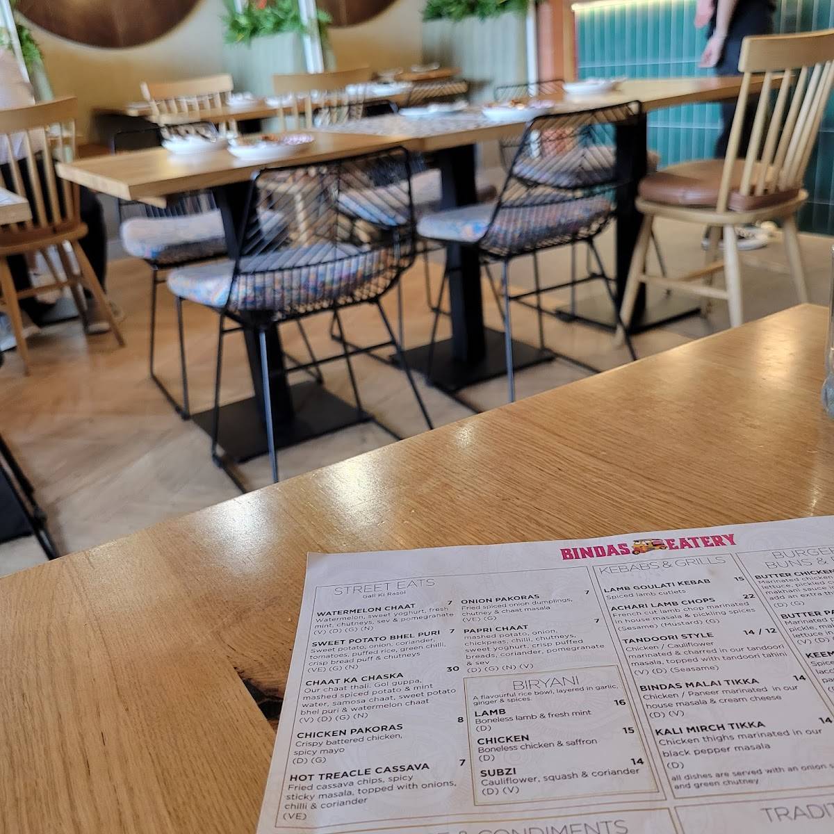 Menu at Bindas Eatery Westfield restaurant, London