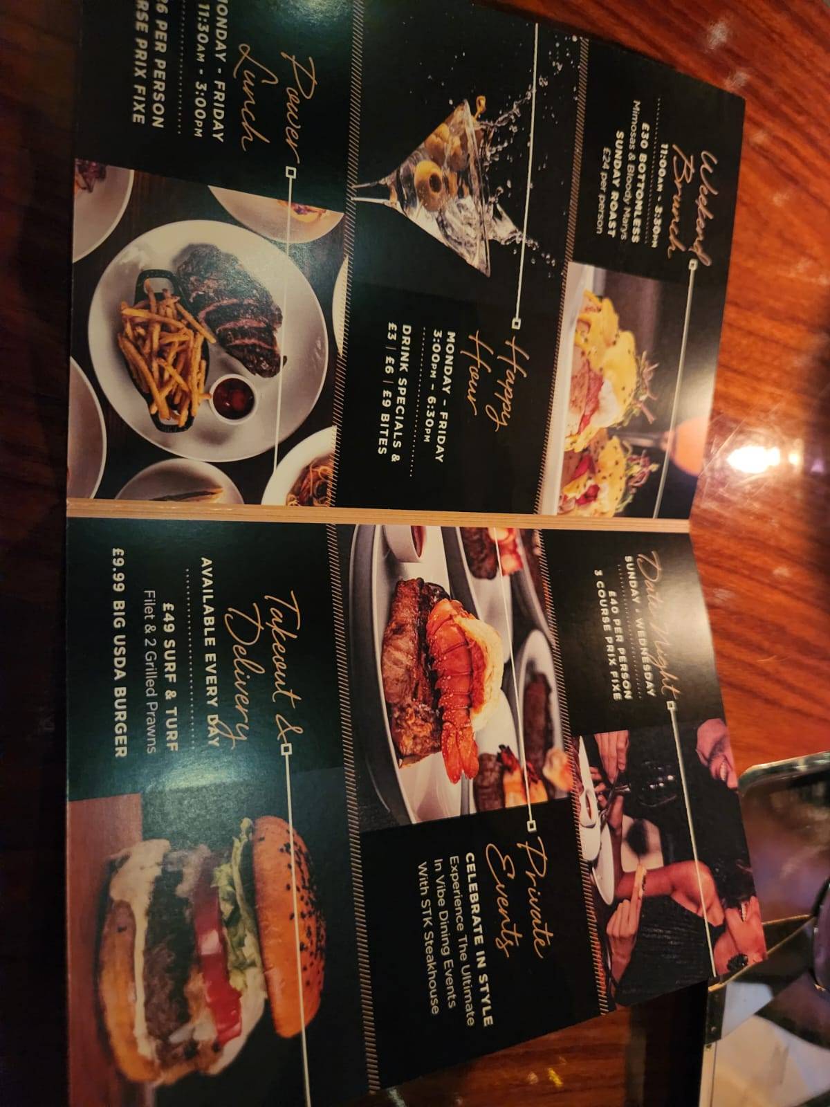 Menu at STK Steakhouse Strand, London, 336-337 Strand