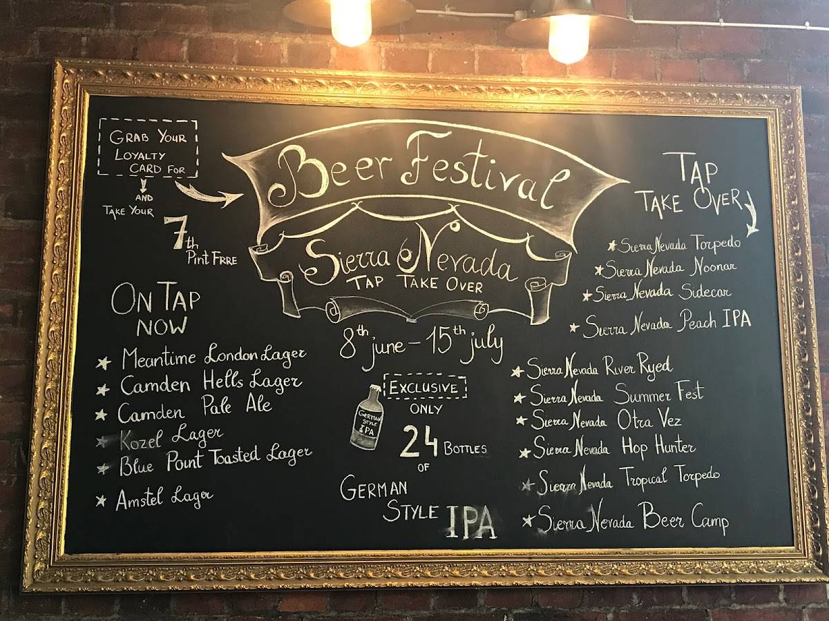 Menu at The Garden Gate pub & bar, London