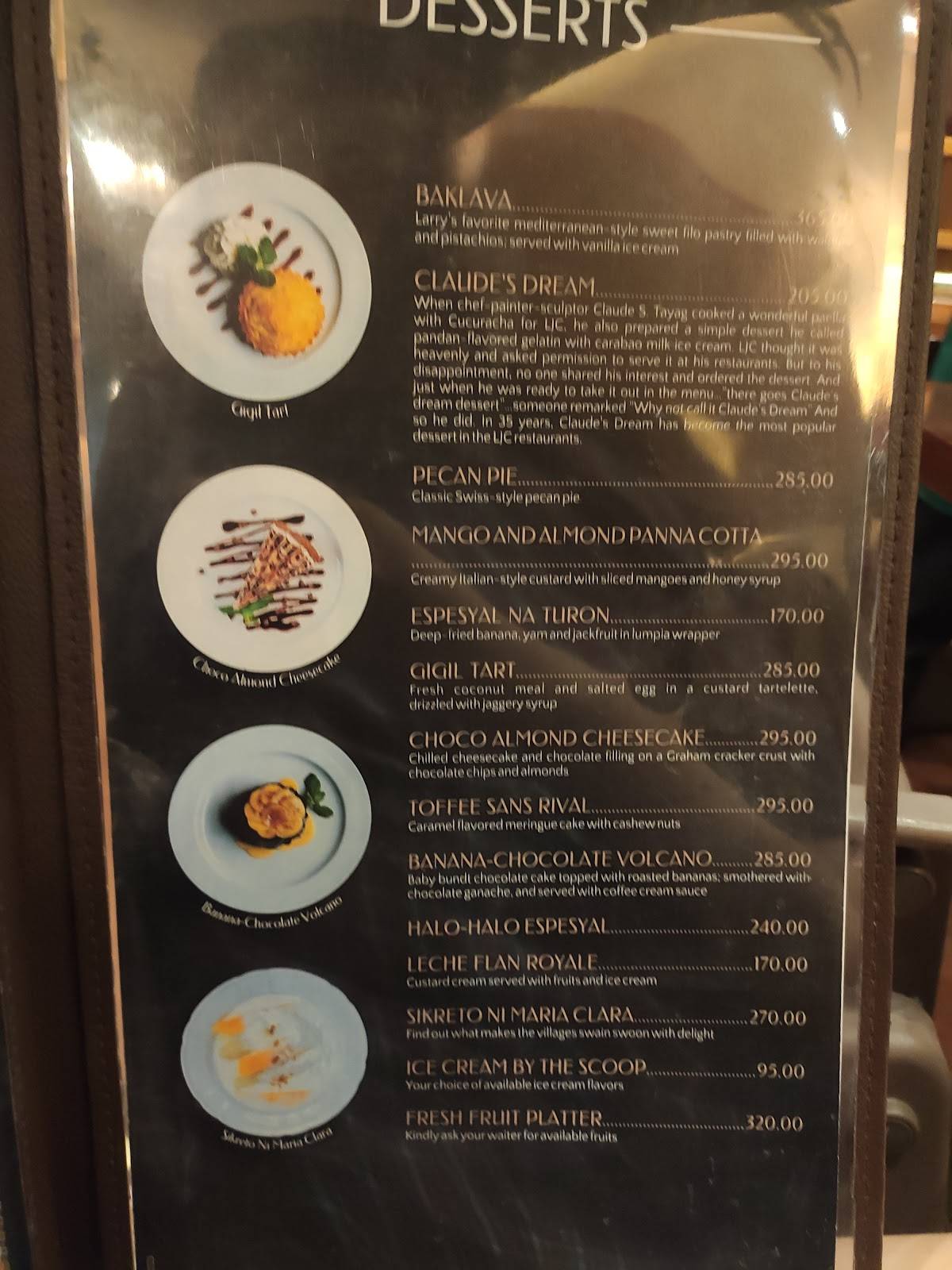 Menu at Lorenzo's Way restaurant, Taguig, 2nd Level