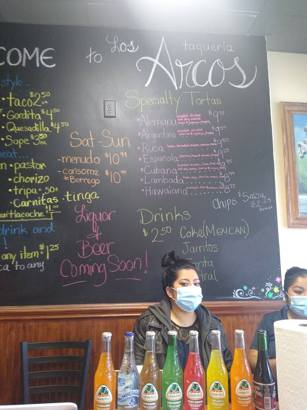Menu at Los Arcos Mexican Grill restaurant, Walhalla