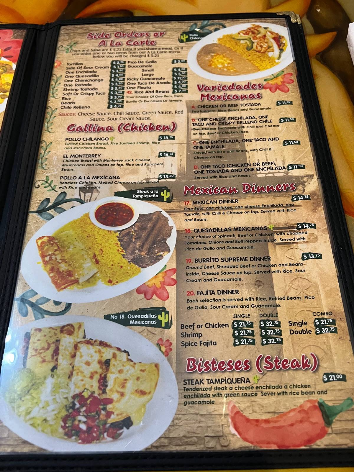 Menu at Los Tres Amigos LLC restaurant, Lawton, E Gore Blvd