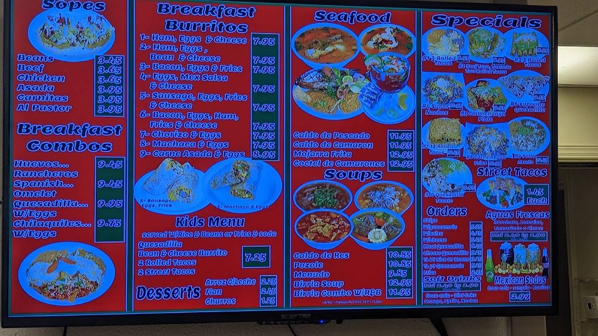 Menu at Los Victor's Mexican Food California Style #5 restaurant, Deming