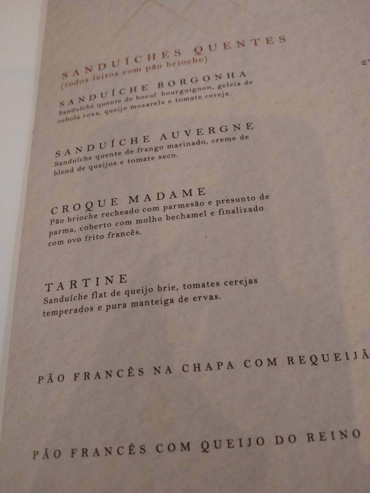 Menu em Louvre Cafeteria & Bistrô, João Pessoa