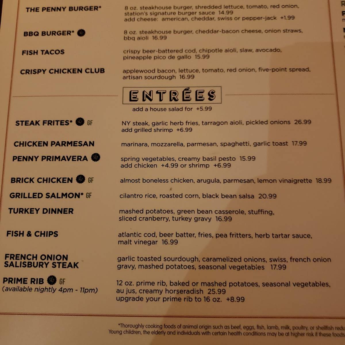 Menu at Lucky Penny at Green Valley Ranch cafe, Henderson