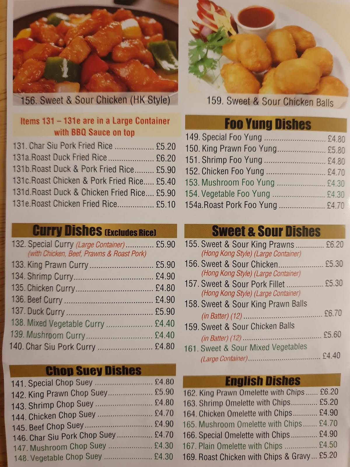 Menu at Lucky Star Chinese Takeaway fast food, Great Dunmow