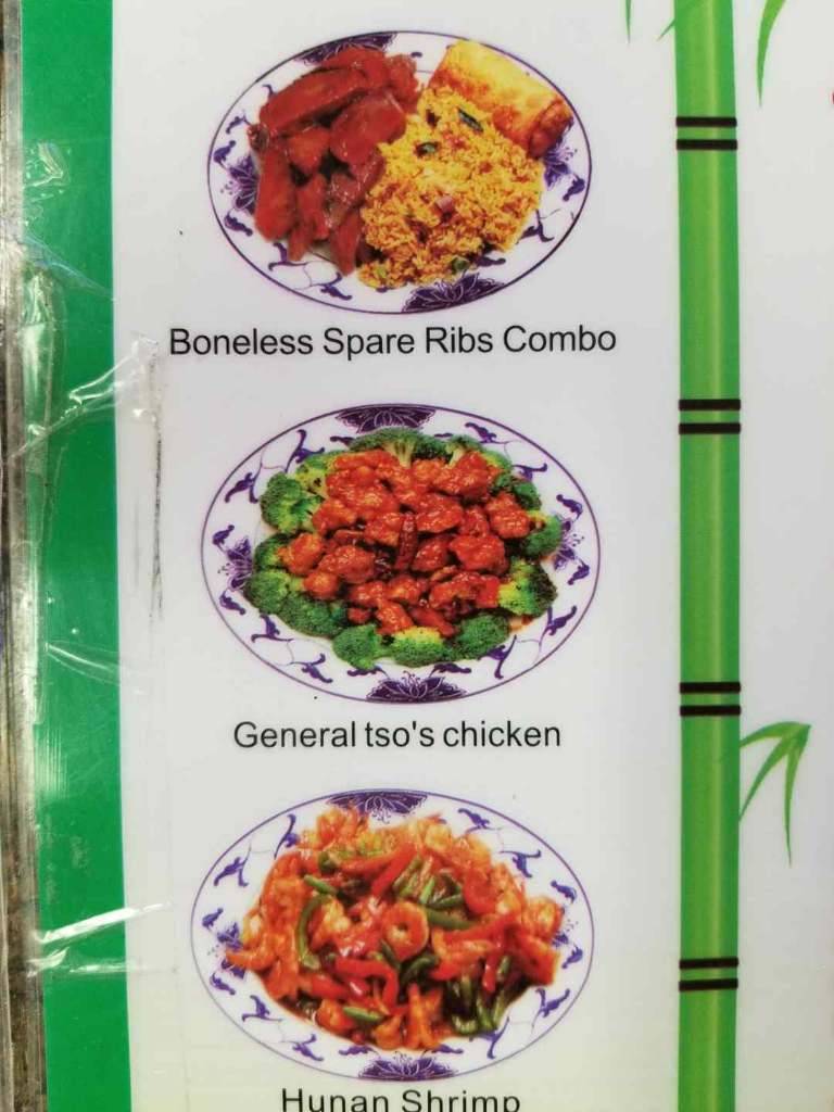 Menu at Lung Fung Restaurant, Zion