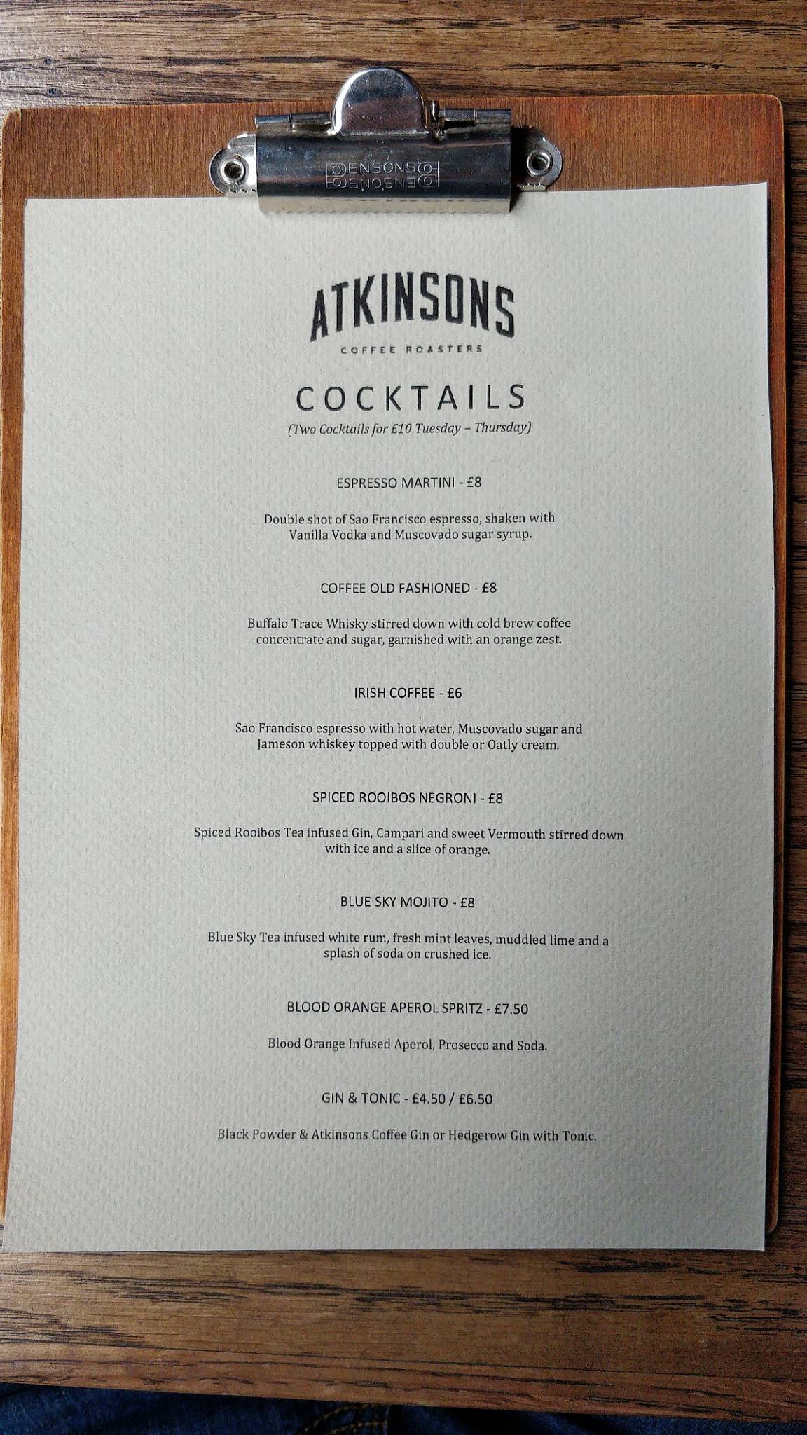 Menu at Mackie Mayor pub & bar, Manchester