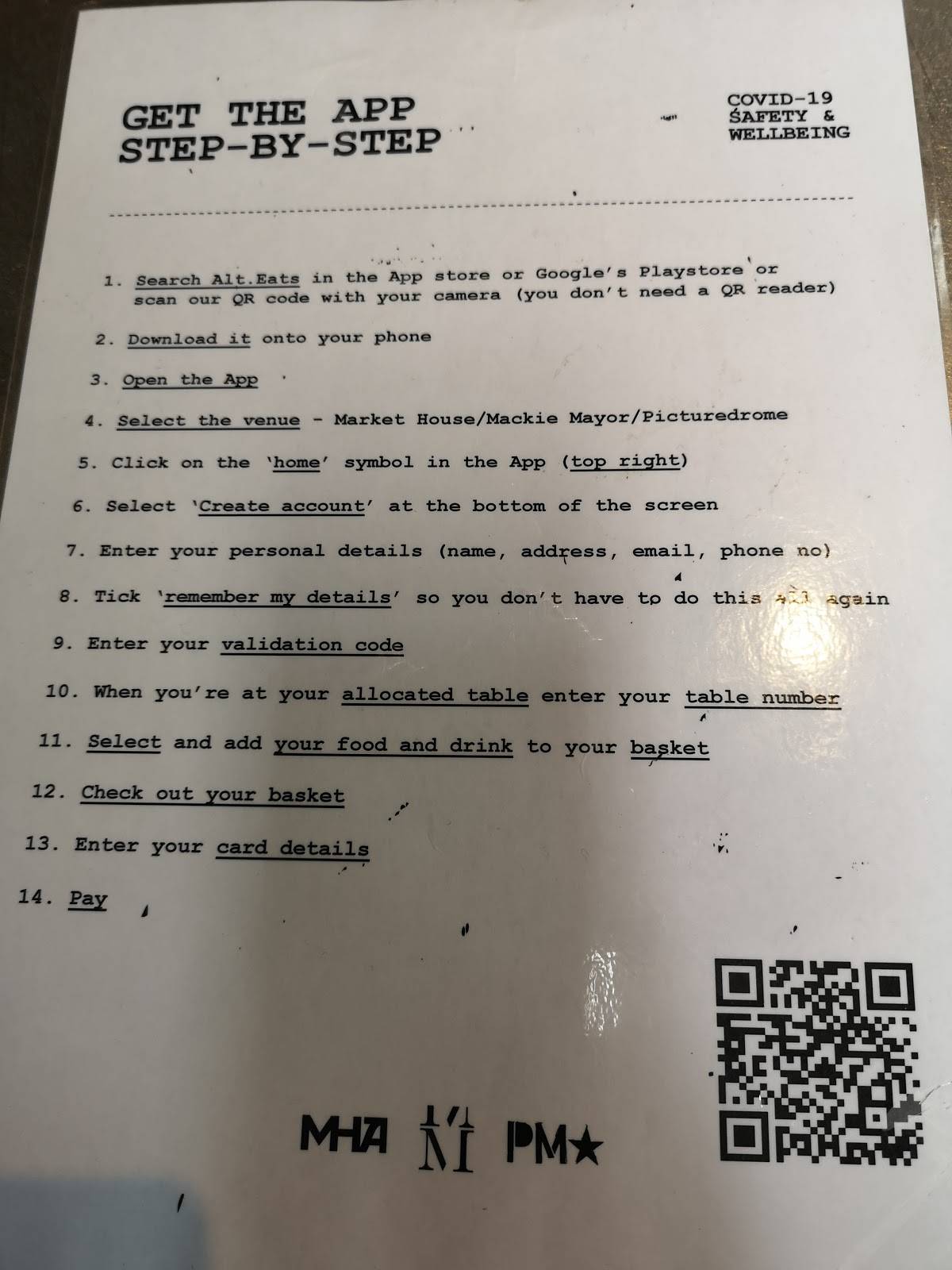 Menu at Mackie Mayor pub & bar, Manchester