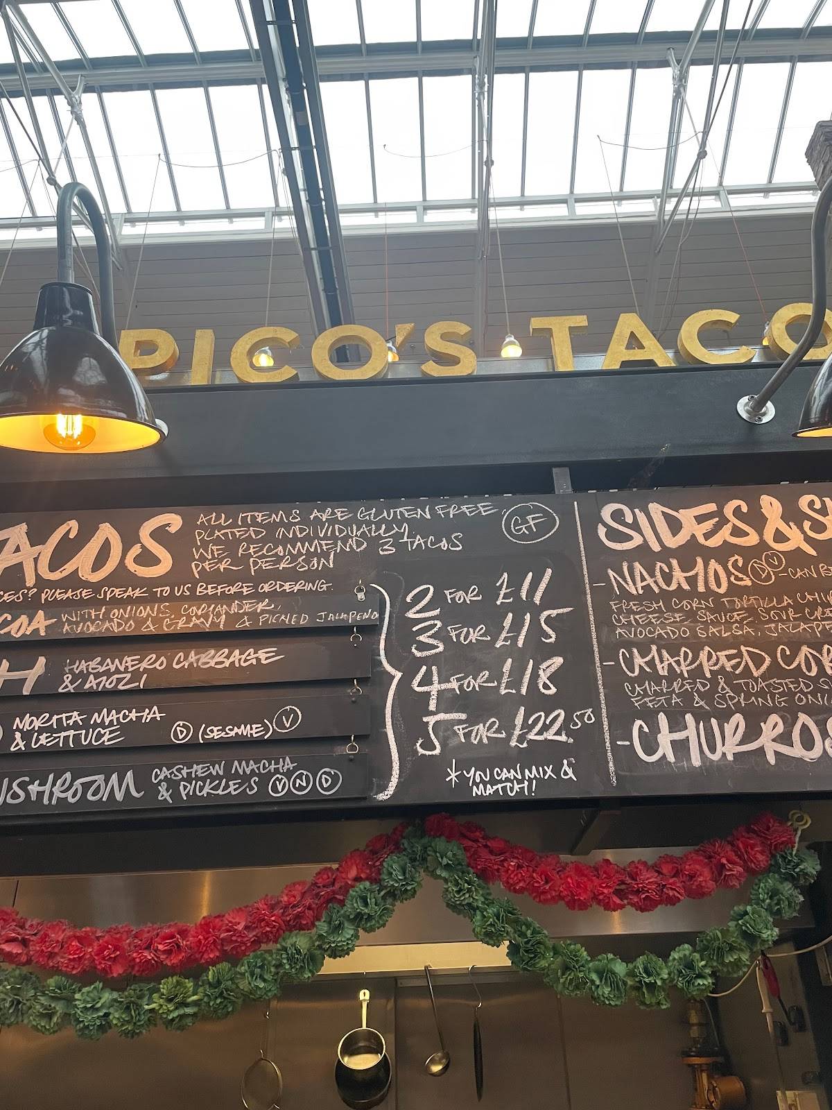 Menu at Mackie Mayor pub & bar, Manchester