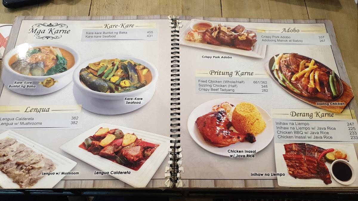 Menu at Mangan restaurant, Quezon City, Ortigas Ave