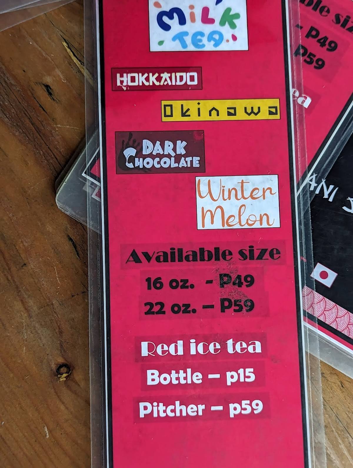 Menu at Mapa Ramen restaurant, Quezon City, 1102 Kamias Rd