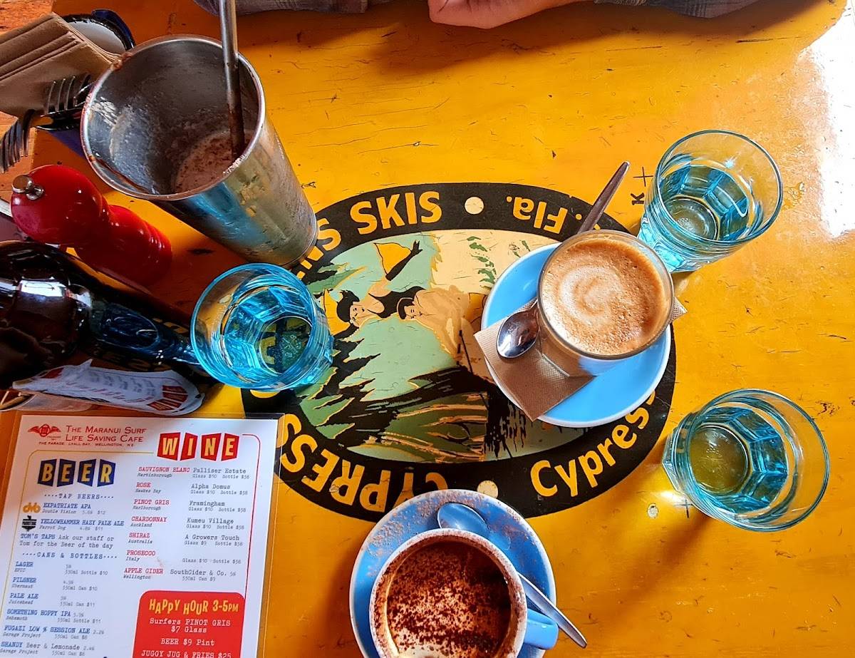 Menu at Maranui Cafe, Wellington
