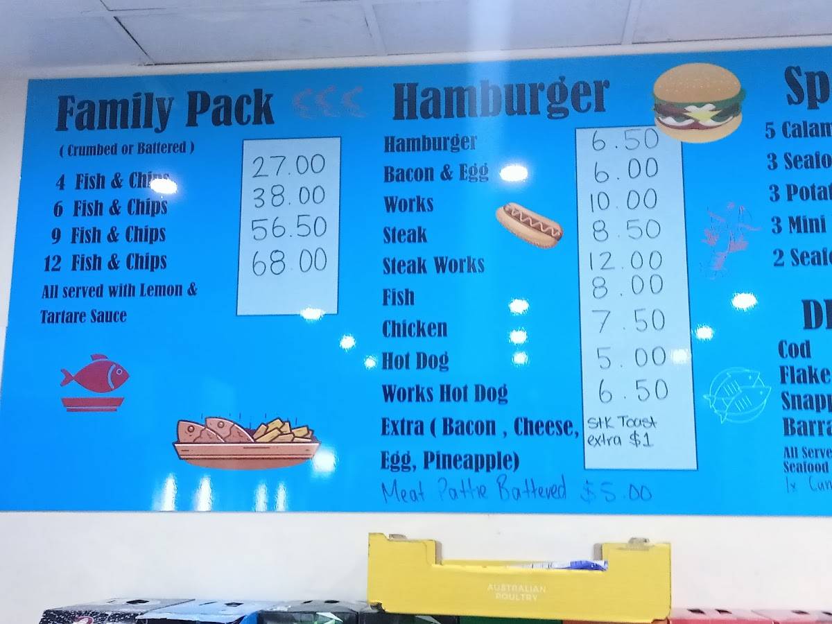 Menu at Marsden Fish & Takeaways fast food, Marsden