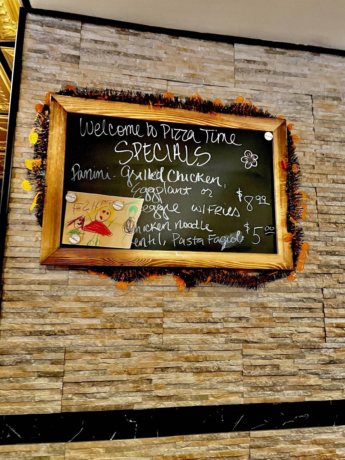 Menu at Pizza Time pizzeria, Mastic Beach