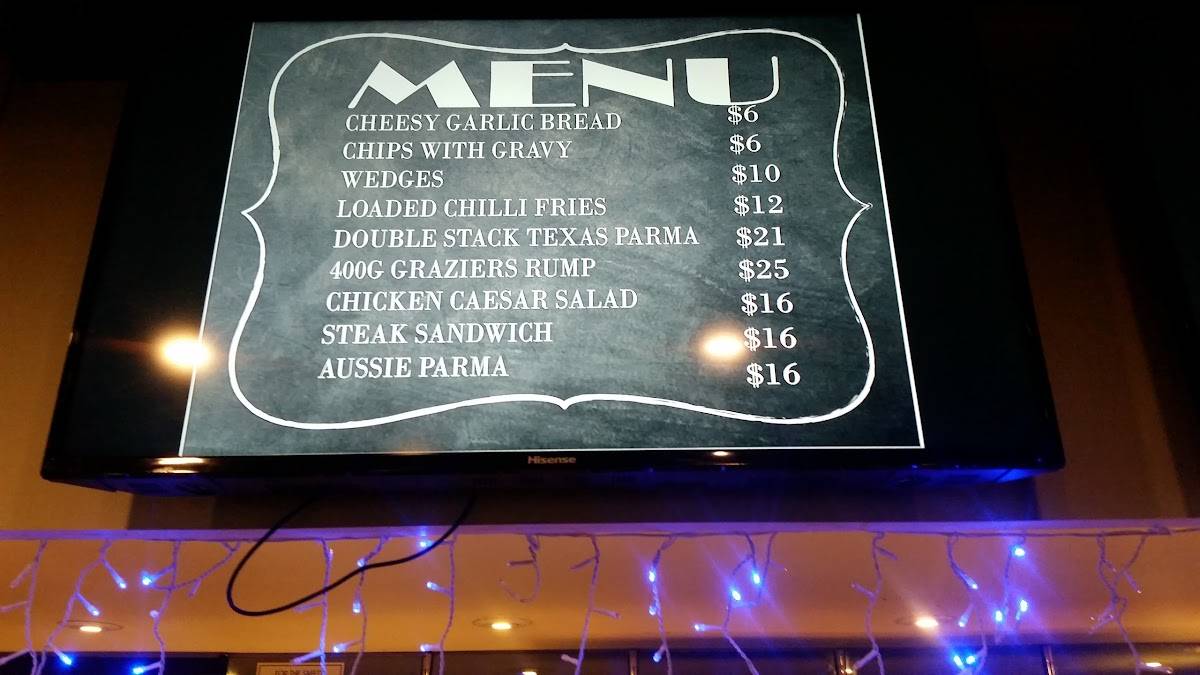 Menu at Matthew Flinders Hotel restaurant, Chadstone