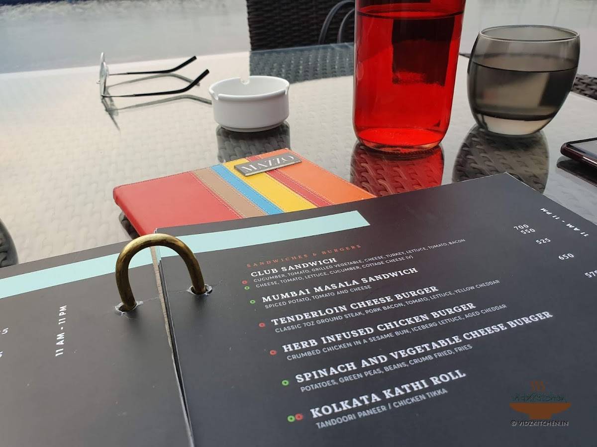 Menu at Mazzo, Marriott Executive Apartments, Hyderabad, SLN Terminus