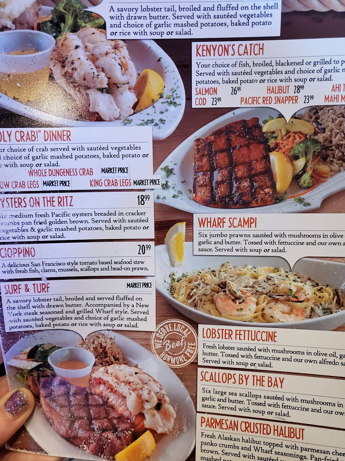 Menu at Wharf Fresh Seafood Market and Eatery pub & bar, Medford