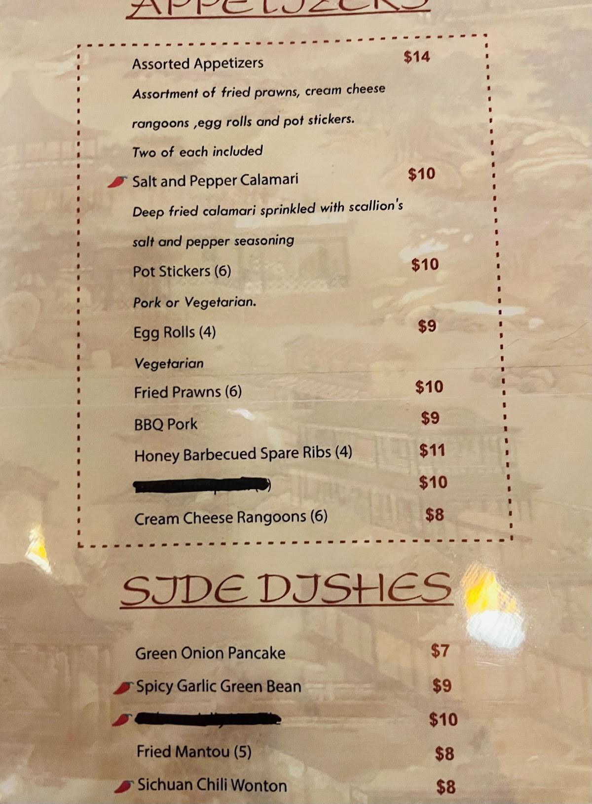 Menu at Midori Fine Asian Cuisine restaurant, Tracy