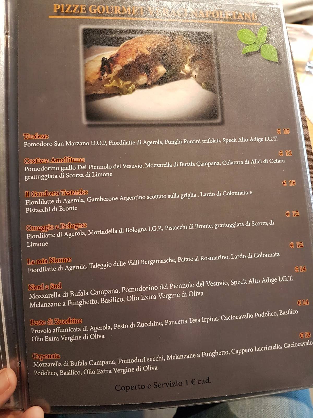 Menu da Molto Più pizzeria, Pavia, Via Fratelli Cervi
