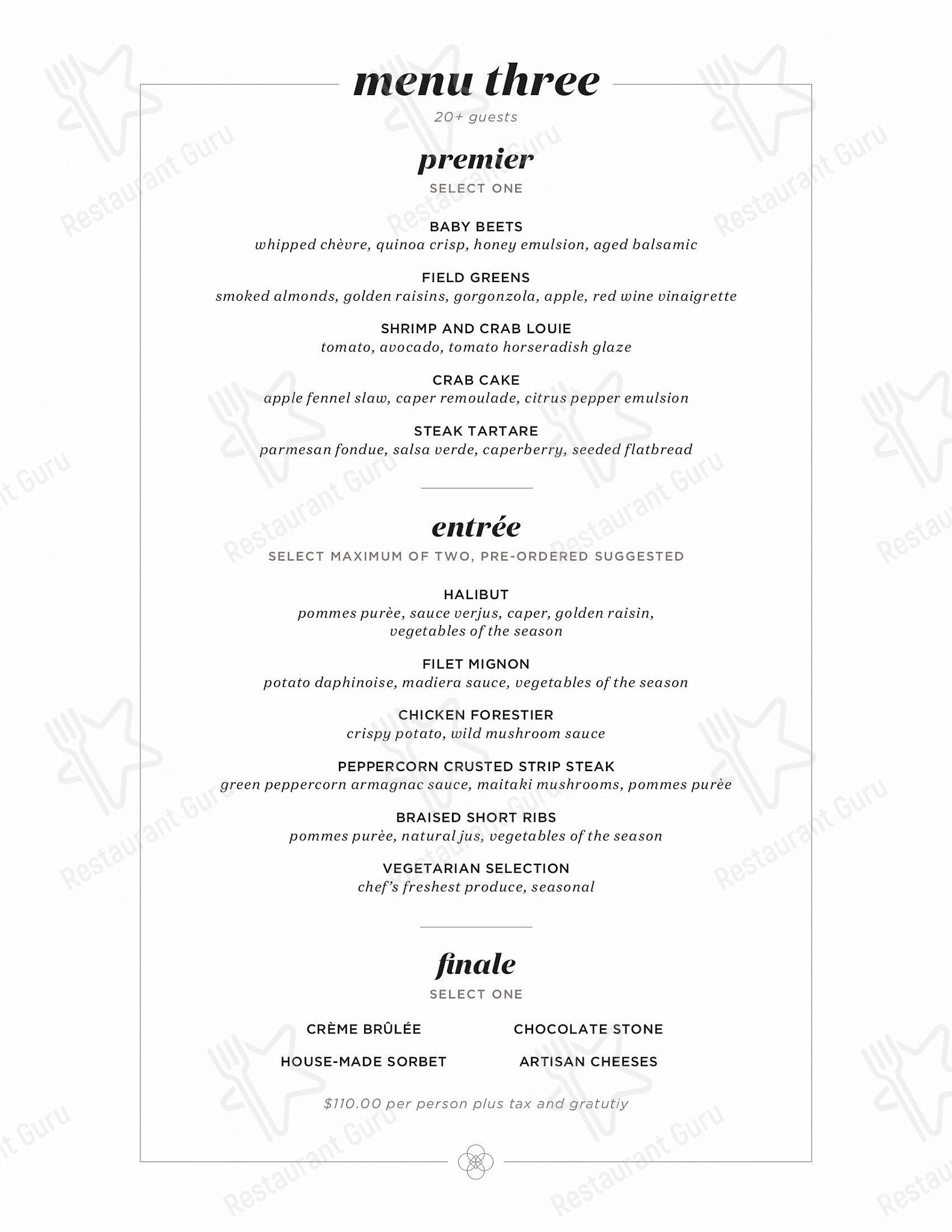 Menu at Cru Uncorked pub & bar, Moreland Hills