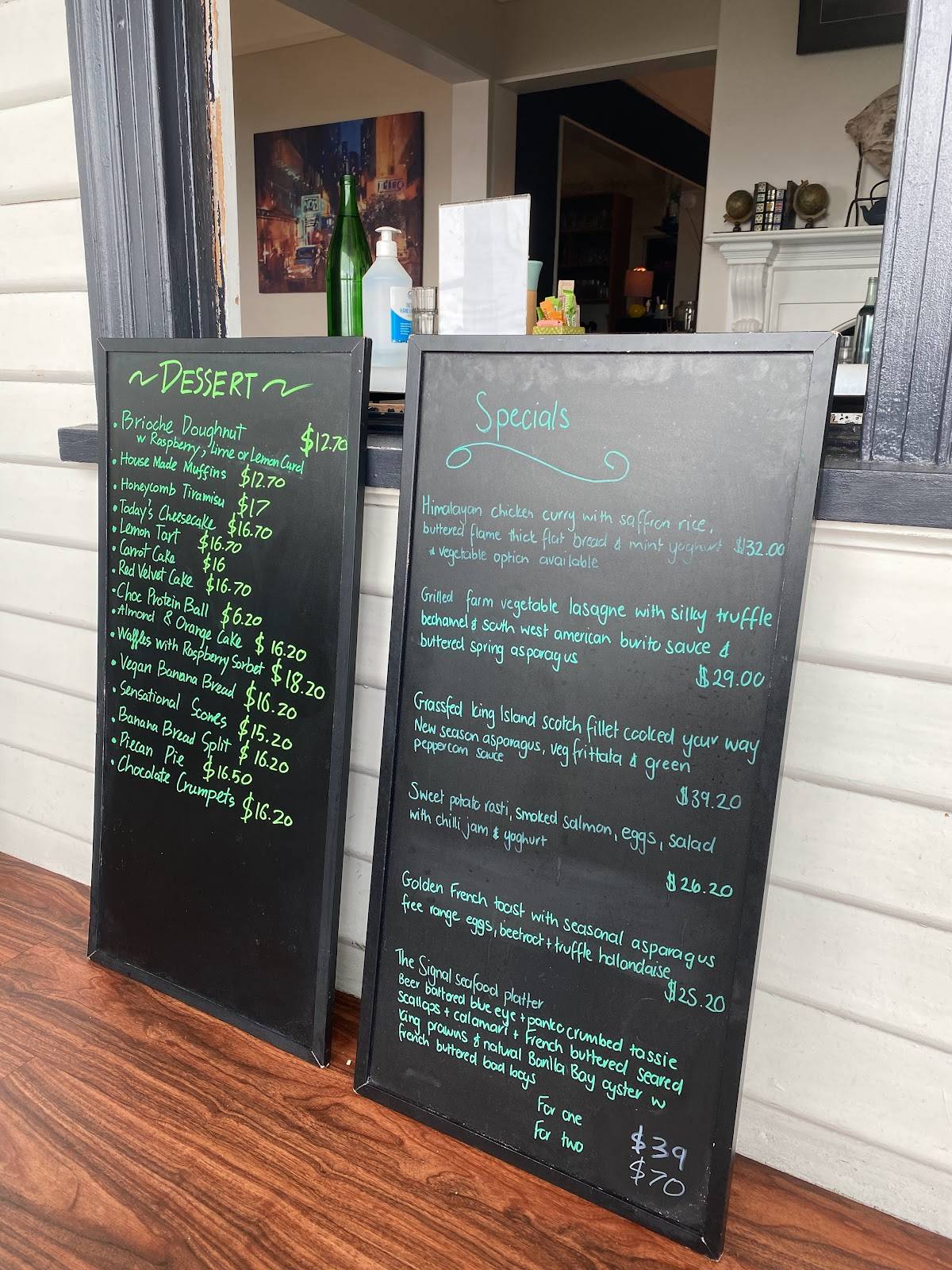 Menu at The Signal Station Restaurant, Mount Nelson