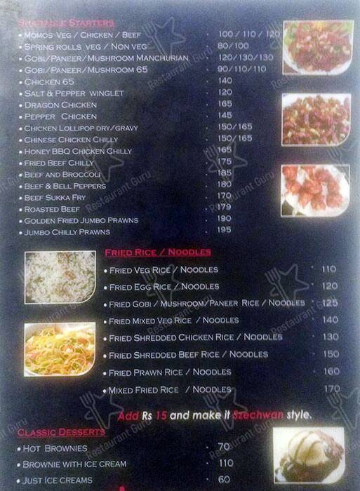 Menu at Mr.Paul's Fusion Foods, Chennai