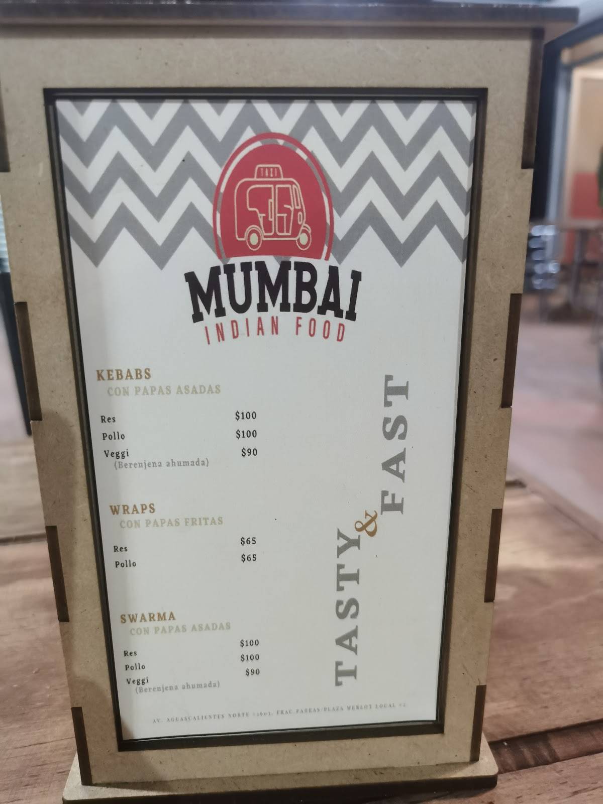 Menu at Mumbai Indian FOOD restaurant, Aguascalientes